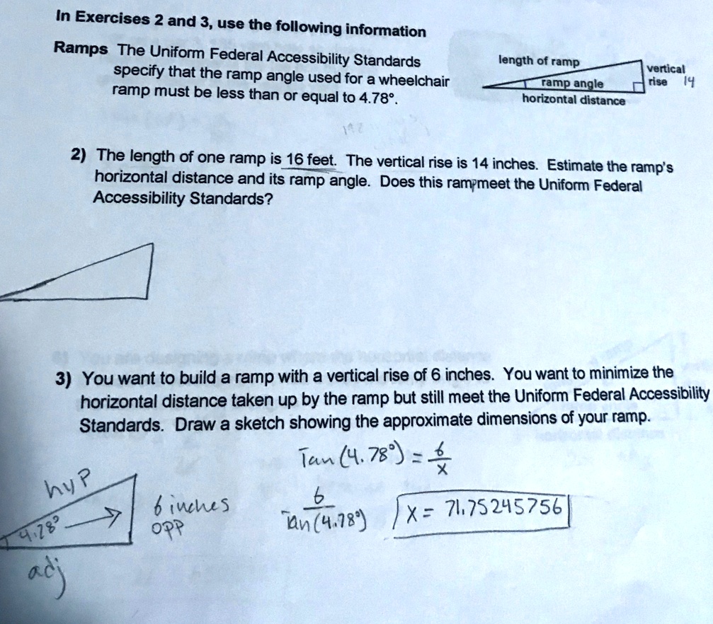 In Exercises 2 and 3, use the following information Ramps The Uniform ...