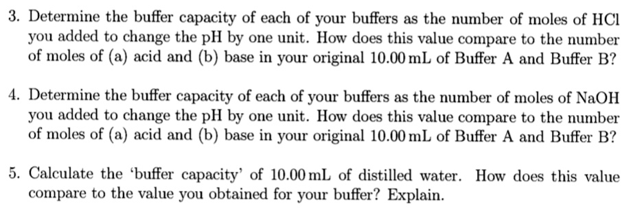 SOLVED: Determine the buffer capacity of each of your buffers as the ...