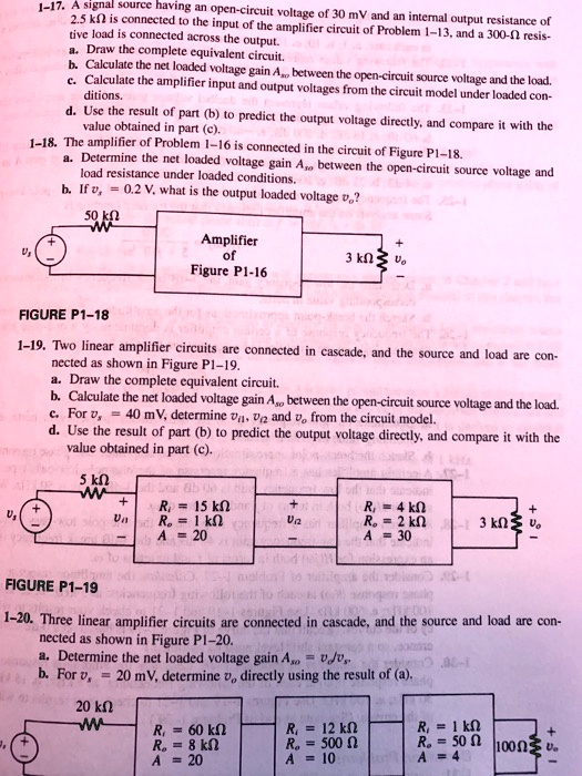 SOLVED: Problem 1-19 Given an open-circuit voltage of 30 mV and an internal output resistance of ...