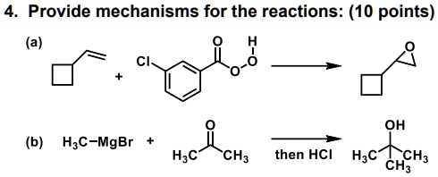 SOLVED: Provide mechanisms for the reactions: (10 points) (a) OH (b ...