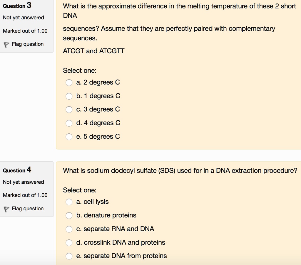 SOLVED: Question 3 What is the approximate difference in the melting temperature of these 2 ...