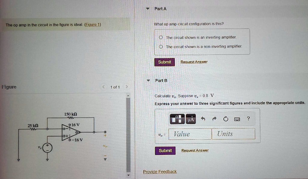 SOLVED: Part A The op amp in the circuit in the figure is ideal. (Figure 1) What op amp circuit ...