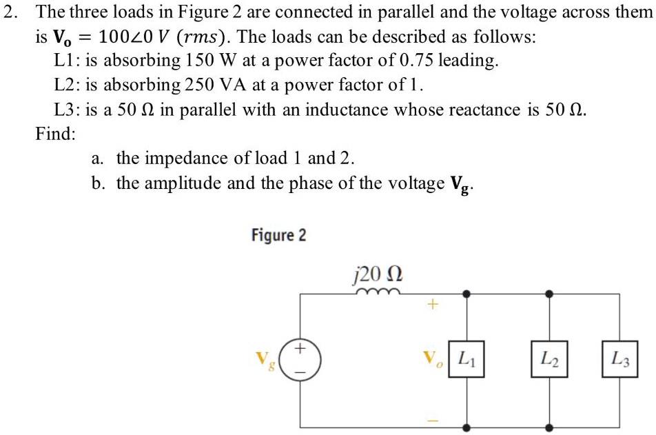VIDEO solution: 2 The three loads in Figure 2 are connected in parallel ...