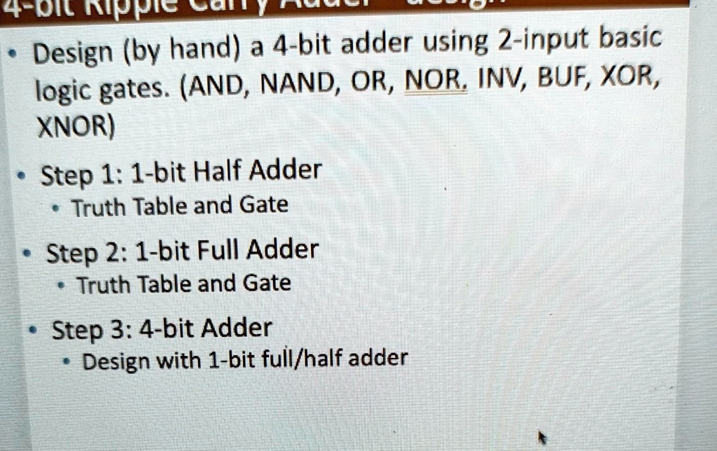 SOLVED: Text: Do step 3 only with truth table. TEULUNTL Design by hand ...