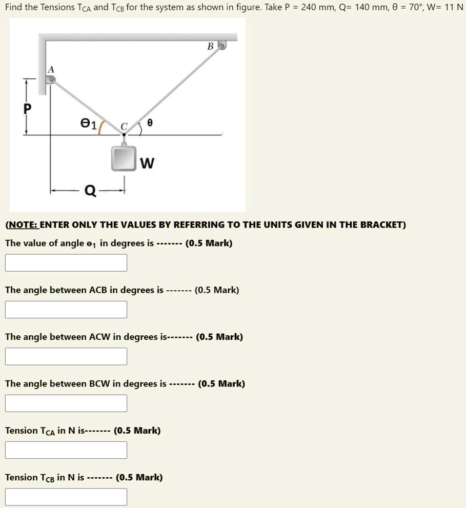 SOLVED: (NOTE: ENTER ONLY THE VALUES BY REFERRING TO THE UNITS GIVEN IN ...