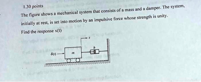 [GET ANSWER] 1.30 points The figure shows a mechanical system that consists of a mass and a ...