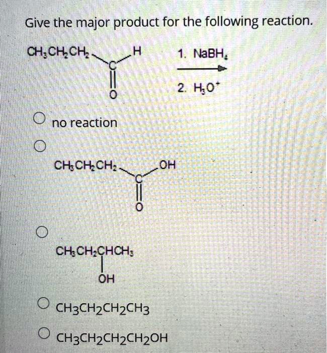 SOLVED: Give the major product for the following reaction. CH3CHCH2 ...