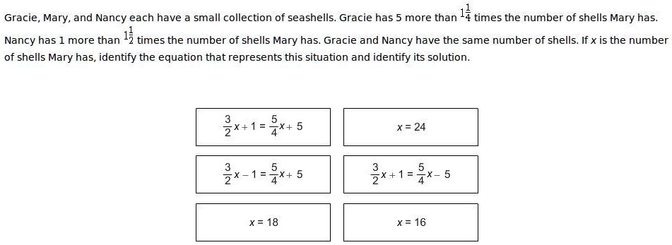 help plz this might be hard just plz help gracie mary and nancy each ...