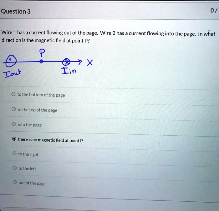 question 3 wire has a current flowingout of the page wire 2 has ...