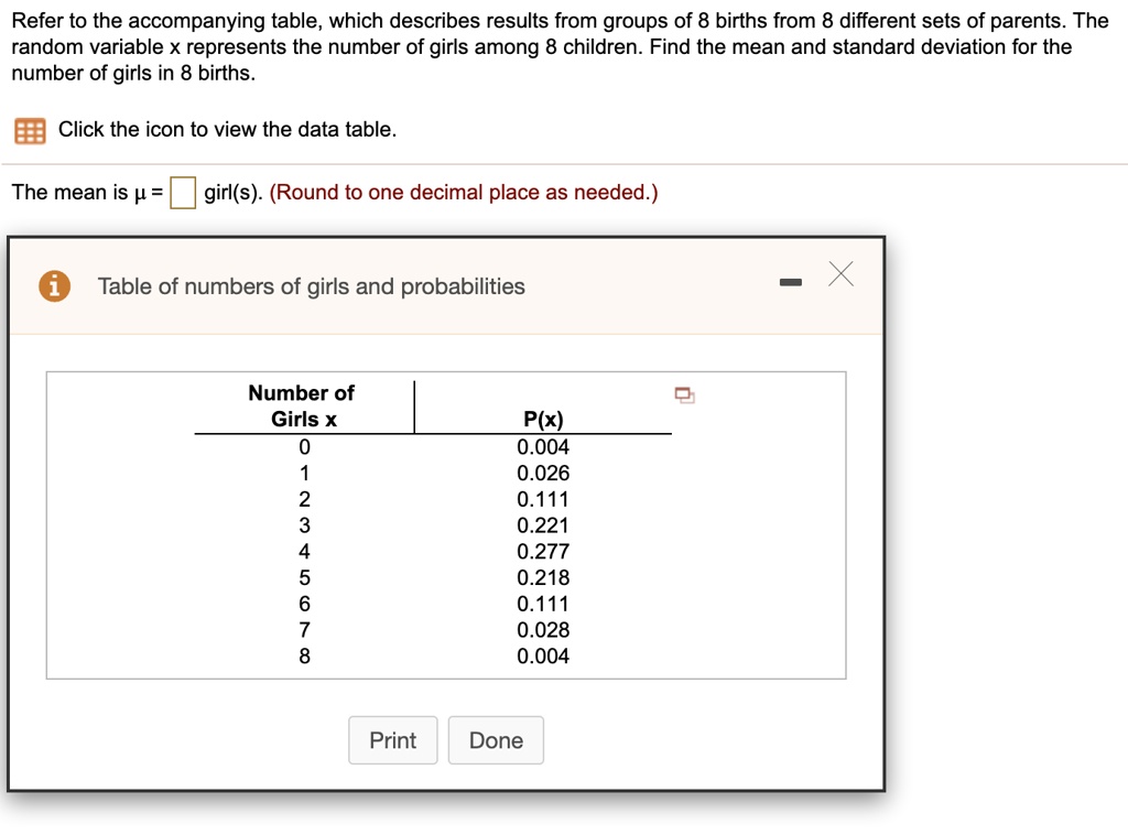 SOLVED: Refer to the accompanying table, which describes results from ...