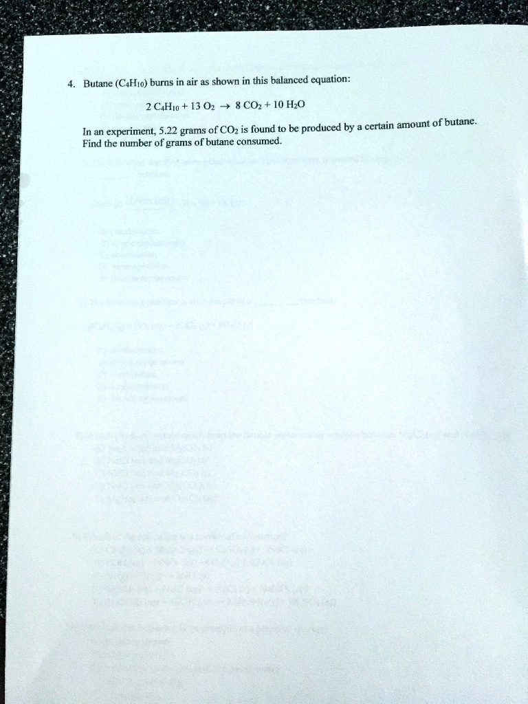 Butane (C4Hto) burns in air as shown in this balanced… - SolvedLib