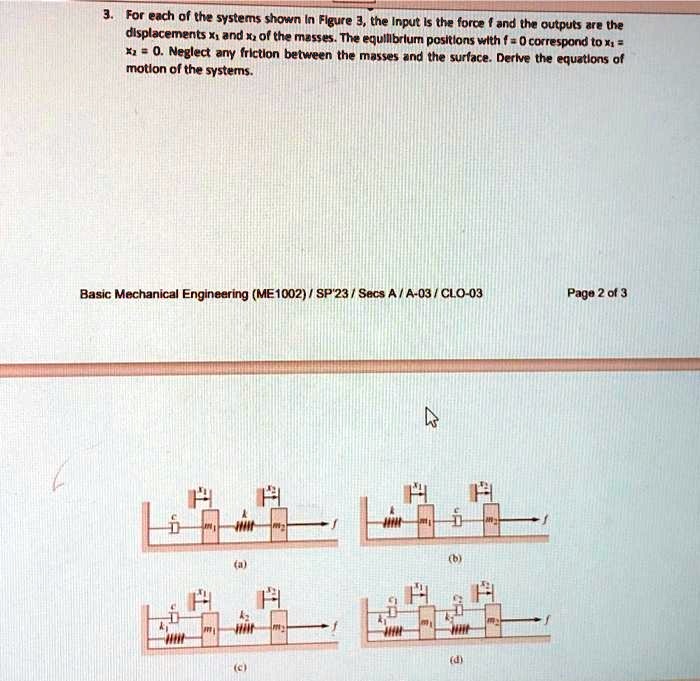 Solved 3 For Each Of The Systems Shown In Figure 3 The Input Is The