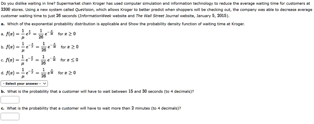 Do you dislike waiting in line? Supermarket chain Kroger has used ...