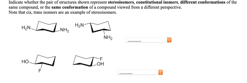 SOLVED: Indicate whether the pair of structures shown represent ...