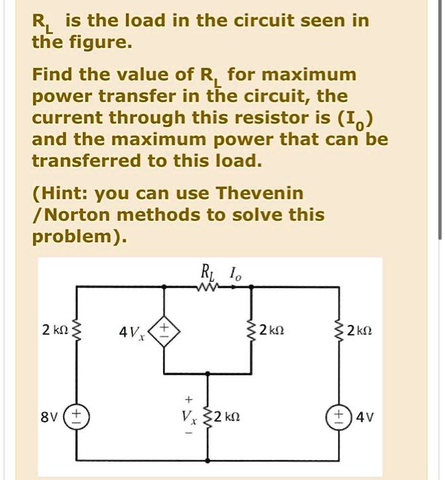 r is the load in the circuit seen in the figure find the value of r for maximum power transfer ...