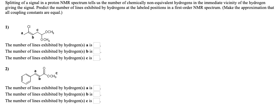 splitting of a signal in a proton nmr spectrum tells us the number of ...