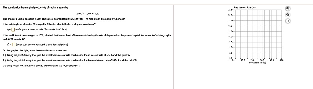 SOLVED: The equation for the marginal productivity of capital is given ...