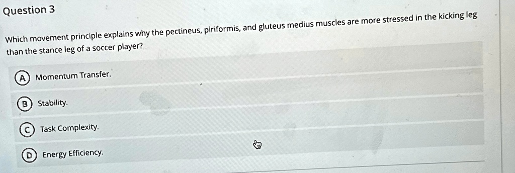 Question 3 Which movement principle explains why the pectineus ...