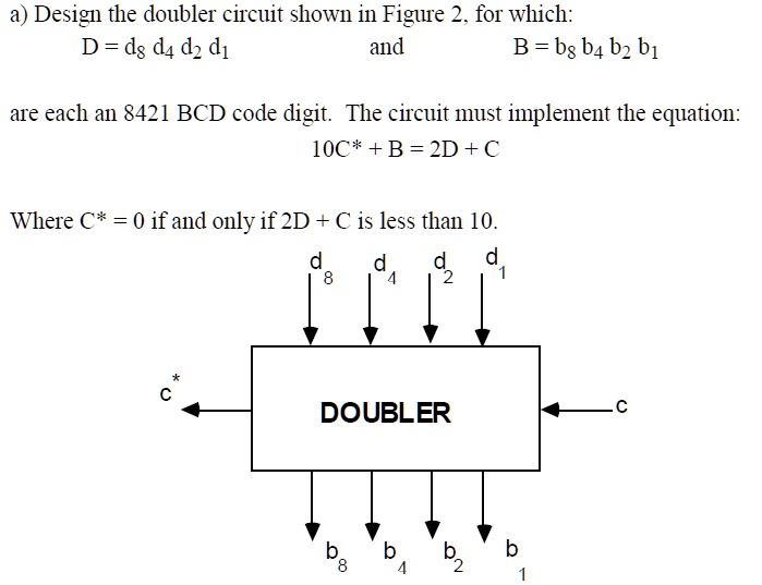 SOLVED: Please answer the question with full details. a) Design the doubler circuit shown in ...
