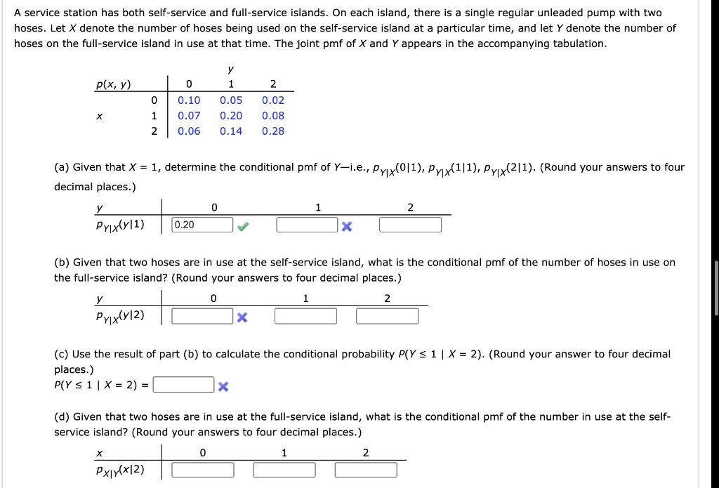 SOLVED: A service station has both self-service and full-service islands On each island; there ...