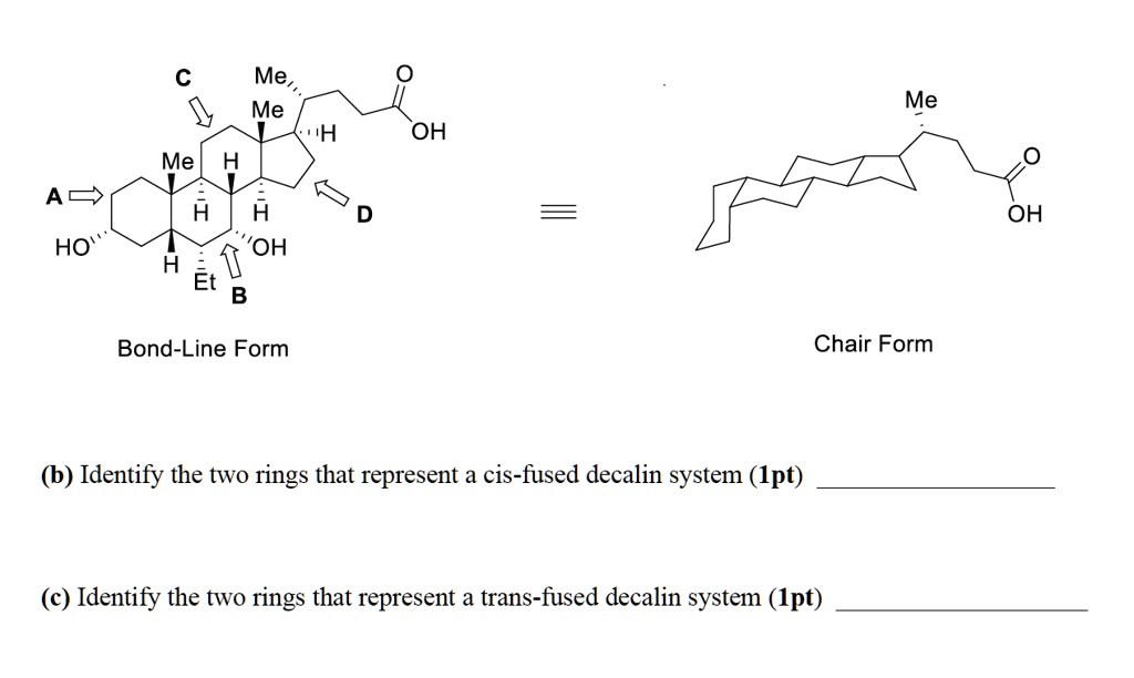 SOLVED: aw Me H Me I Me OH A5 A | 'I "OH 13 B OH HO"" Chair Form Bond ...