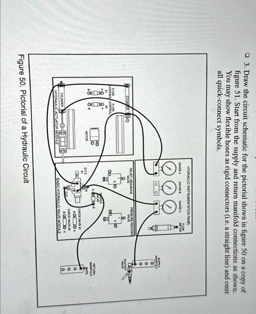 Draw the circuit schematic for the pictorial shown in figure 50 on a ...