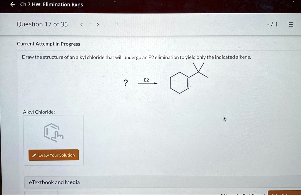 SOLVED: Question 17 of 35 Current Attempt in Progress Draw the ...