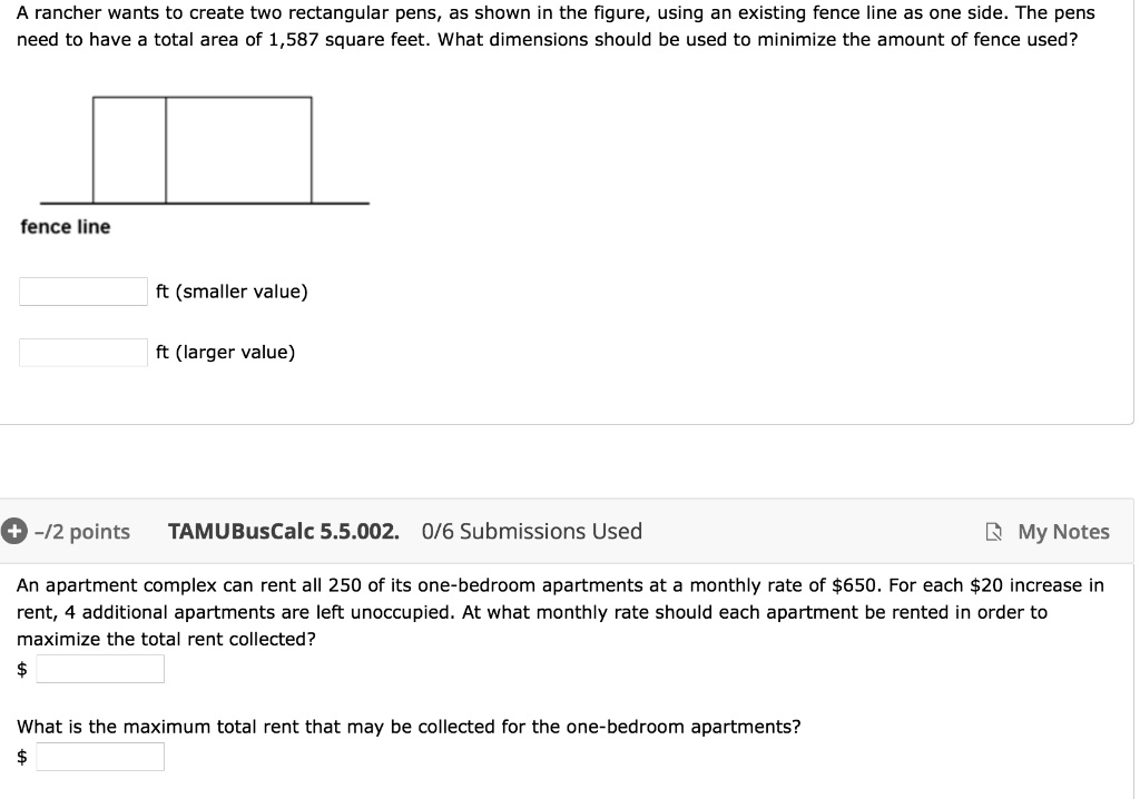 a rancher wants to create two rectangular pens as shown in the figure ...