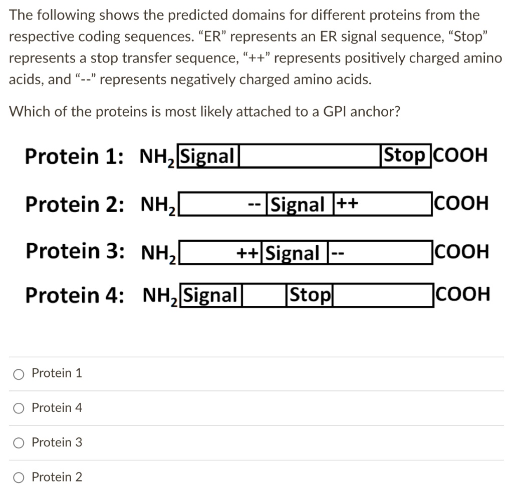 The following shows the predicted domains for different proteins from ...