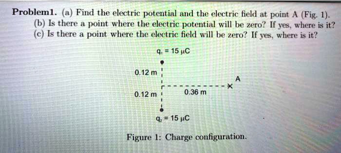 SOLVED: Problem) (a) Find the electric potential and the electric field ...