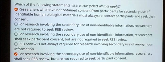 [GET ANSWER] Which of the following statements is/are true (select all ...