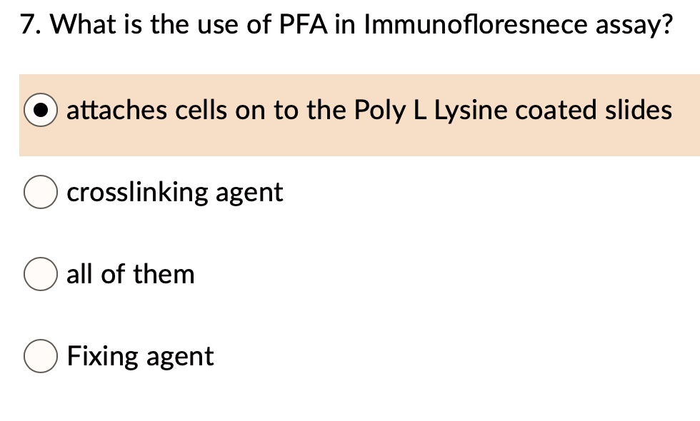 VIDEO solution: What is the use of PFA in Immunofluorescence assay? It ...