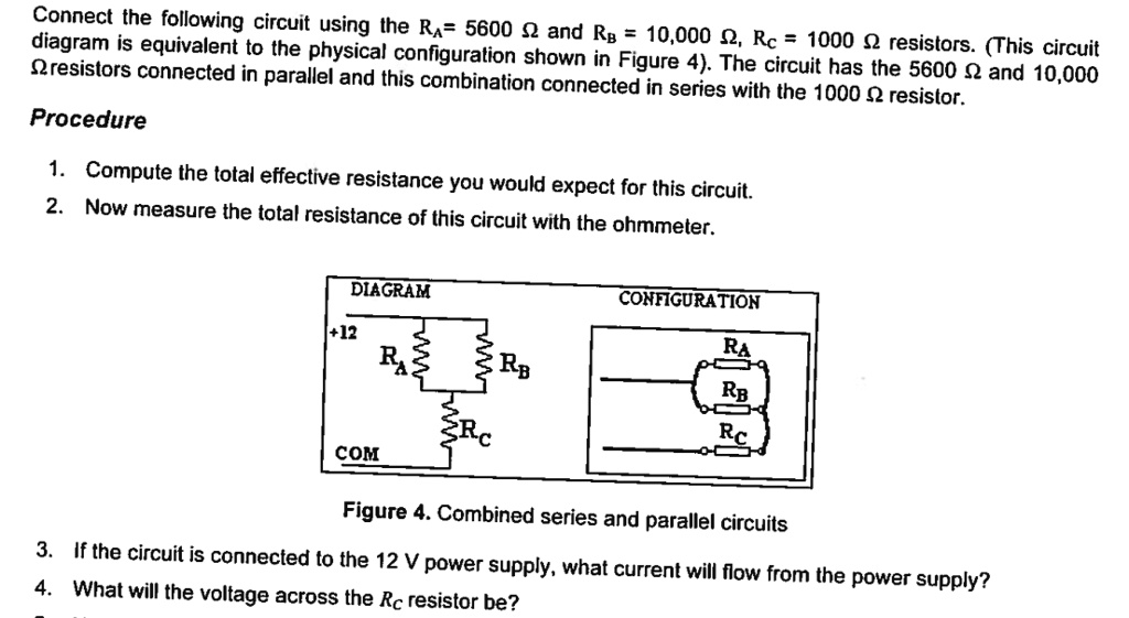 SOLVED: Connect the following circuit using Ihe Ra= 5600 f and Rp ...