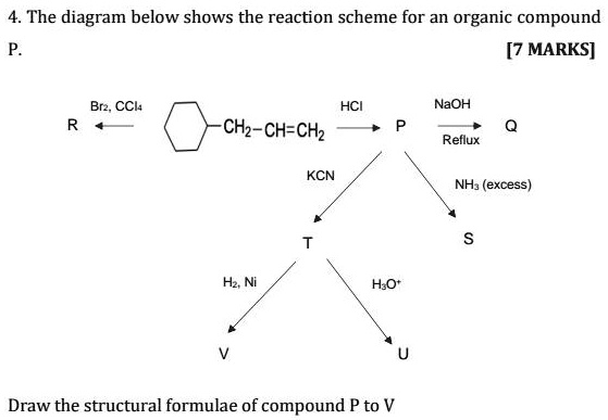 SOLVED: The diagram below shows the reaction scheme for an organic ...