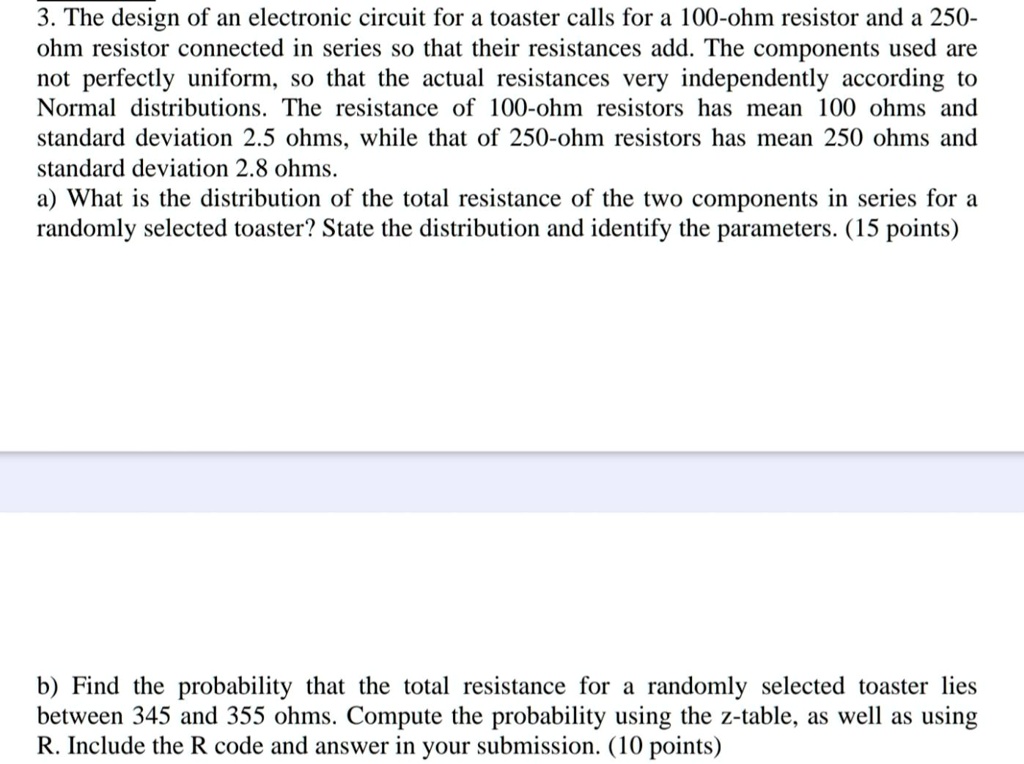 SOLVED: Please include all R code needed for the problem. 3. The design ...