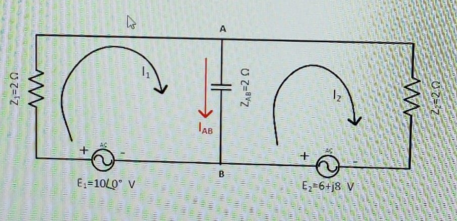 SOLVED: In this circuit, find the I(ab) current of Z(ab) impedance with ...