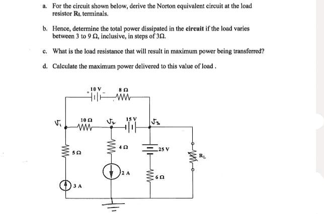 use nodal analysis to solve the question please a for the circuit shown belowderive the norton ...