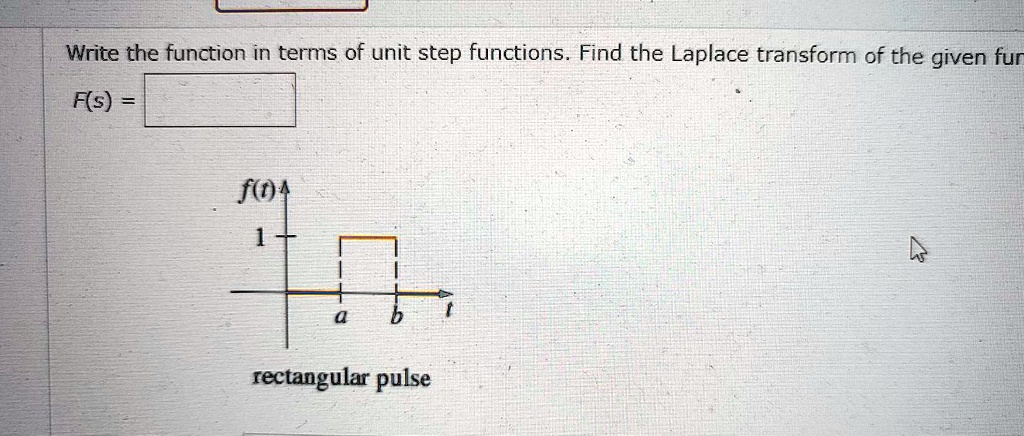 Write The Function In Terms Of Unit Step Functions Find The Laplace Transform Of The Given Fur