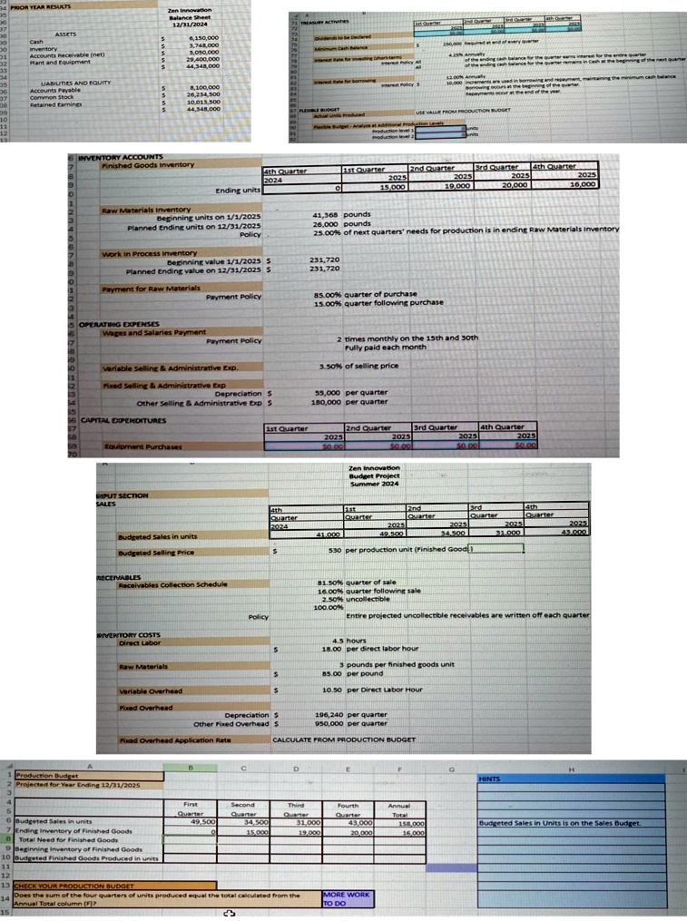 inventory accounts 12312024 finished goods inventory 4th quarter 1st ...