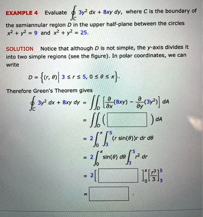 SOLVED: EXAMPLE 4: Evaluate âˆ«(3y^2 dx + 8xy dy), where C is the ...