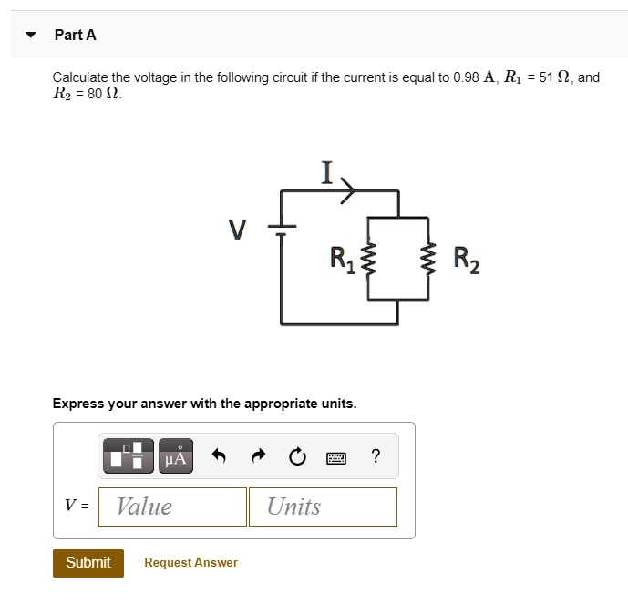 Calculate the voltage in the following circuit if the current is equal ... Calculate the voltage in the following circuit if the current is equal ...