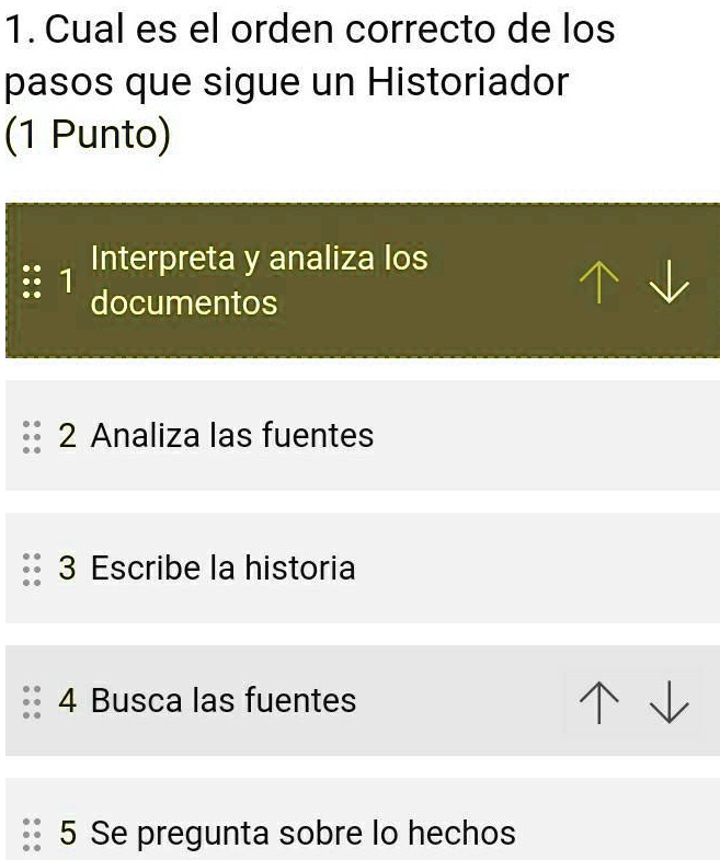 Solved 1 Cual Es El Orden Correcto De Los Pasos Que Sigue Un