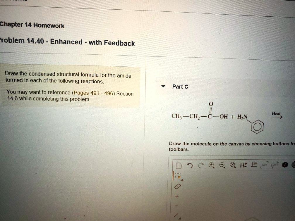 SOLVED: Chapter 14 Homework 'roblem 14.40 Enhanced with Feedback Draw the condensed structural ...