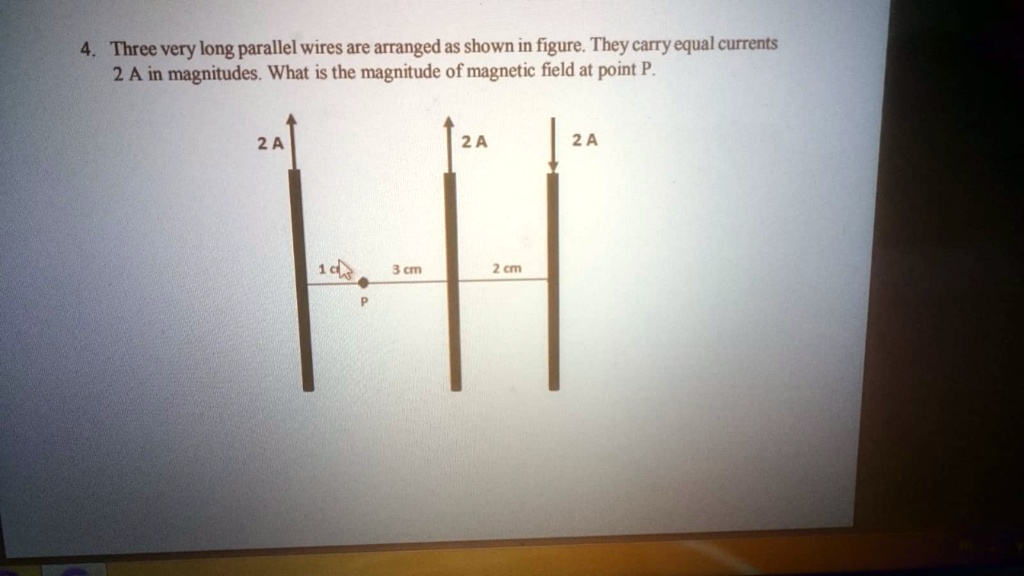 SOLVED: Three very long parallel wires are arranged as shown in the figure. They carry equal ...