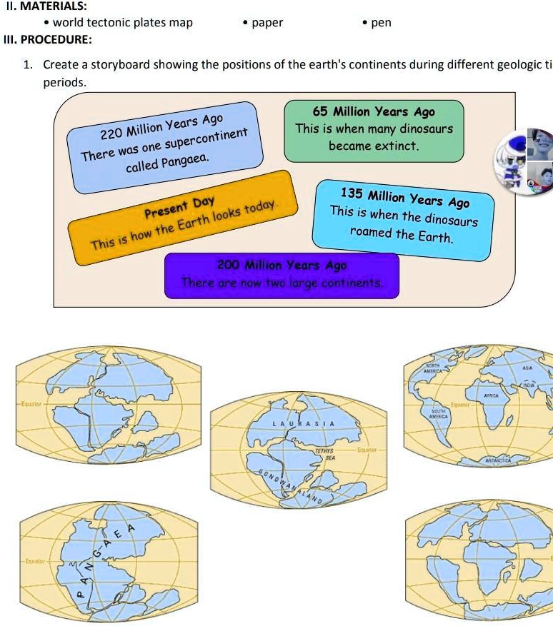 SOLVED: Geological Time Periods II: MATERIALS: World Tectonic Plates ...