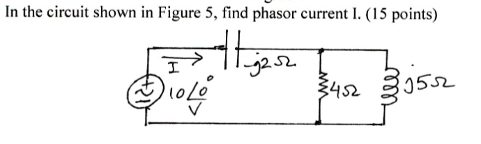 SOLVED: In the circuit shown in Figure 5, find phasor current I. (15 points) Itos toLe 45 3 J532