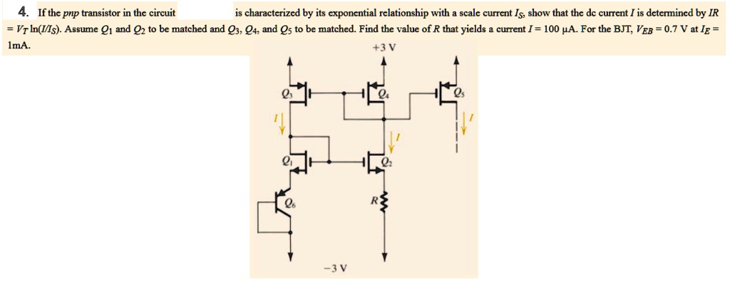 SOLVED: If the PNP transistor in the circuit is characterized by its ...