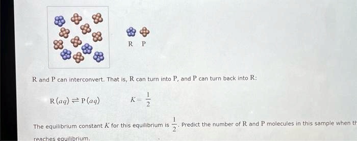 R and P can interconvert. That is, R can turn into P, and P can turn ...