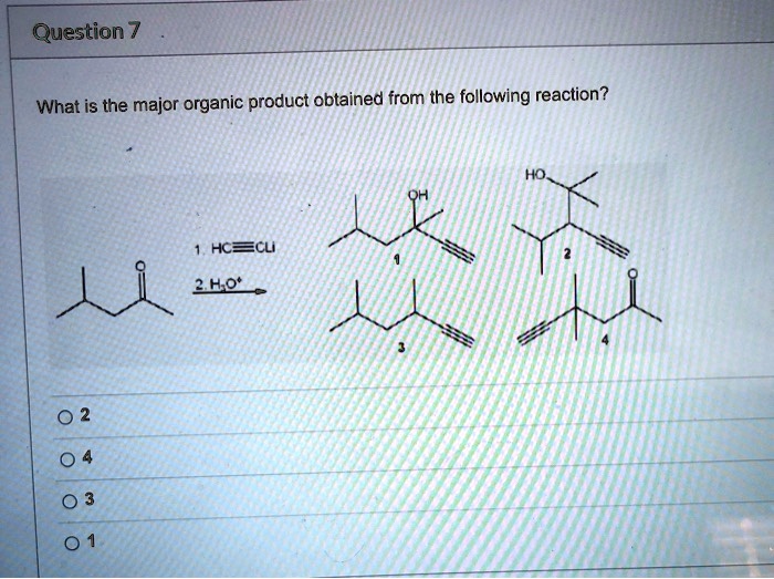 SOLVED: What is the major organic product obtained from the following reaction? H2C=CH2 H2O