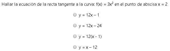 SOLVED: Hallar la ecuación de la recta tangente a la curva: f(x)=3x² en ...